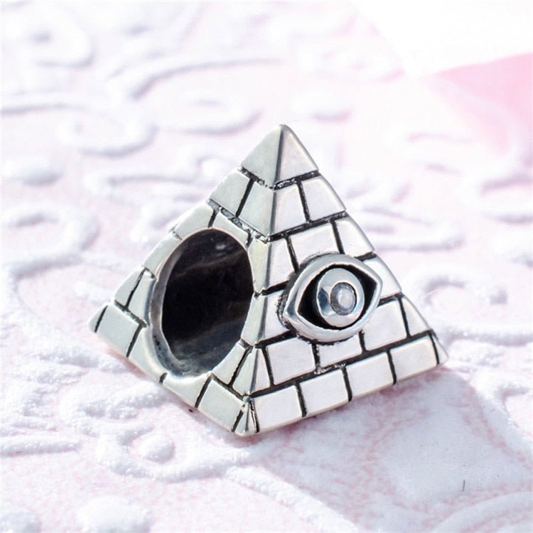 Pyramid Shaped Evil Eye Silver Charm Bead – Lucky.Evil-Eye.Shop