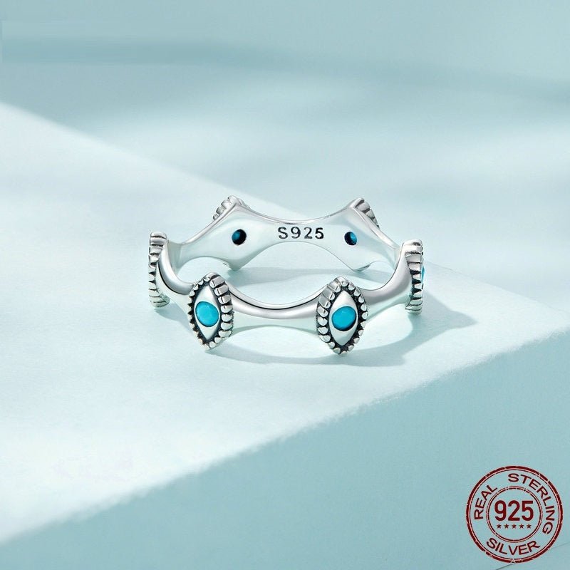 Turquoise Evil Eyes Finger Wrap Ring – Lucky.Evil-Eye.Shop